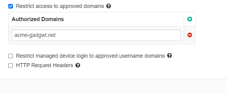 Configuring contextual login controls